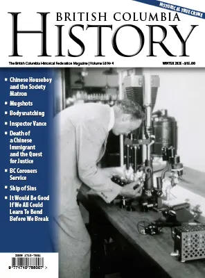 British Columbia History – Vol. 58 No 4, Winter 2025 – Free Magazines PDF